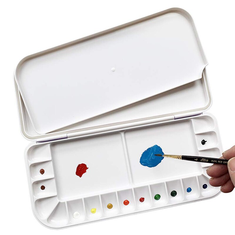 Watercolor Paint Palette, Travel Portable Folding Paint Palette Box ...